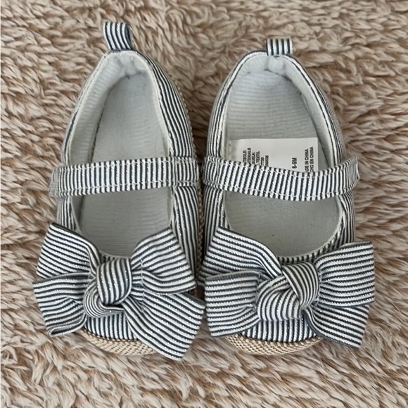 Shoes | Target Baby Shoes Blue White Stripe 69m | Poshmark
